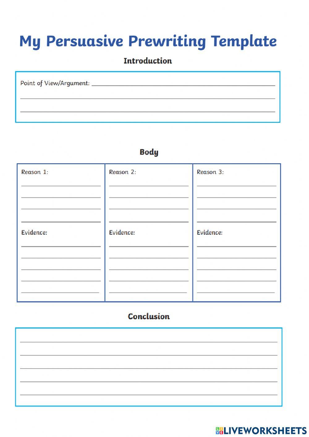 PERSUASIVE TEXT online exercise for | Live Worksheets