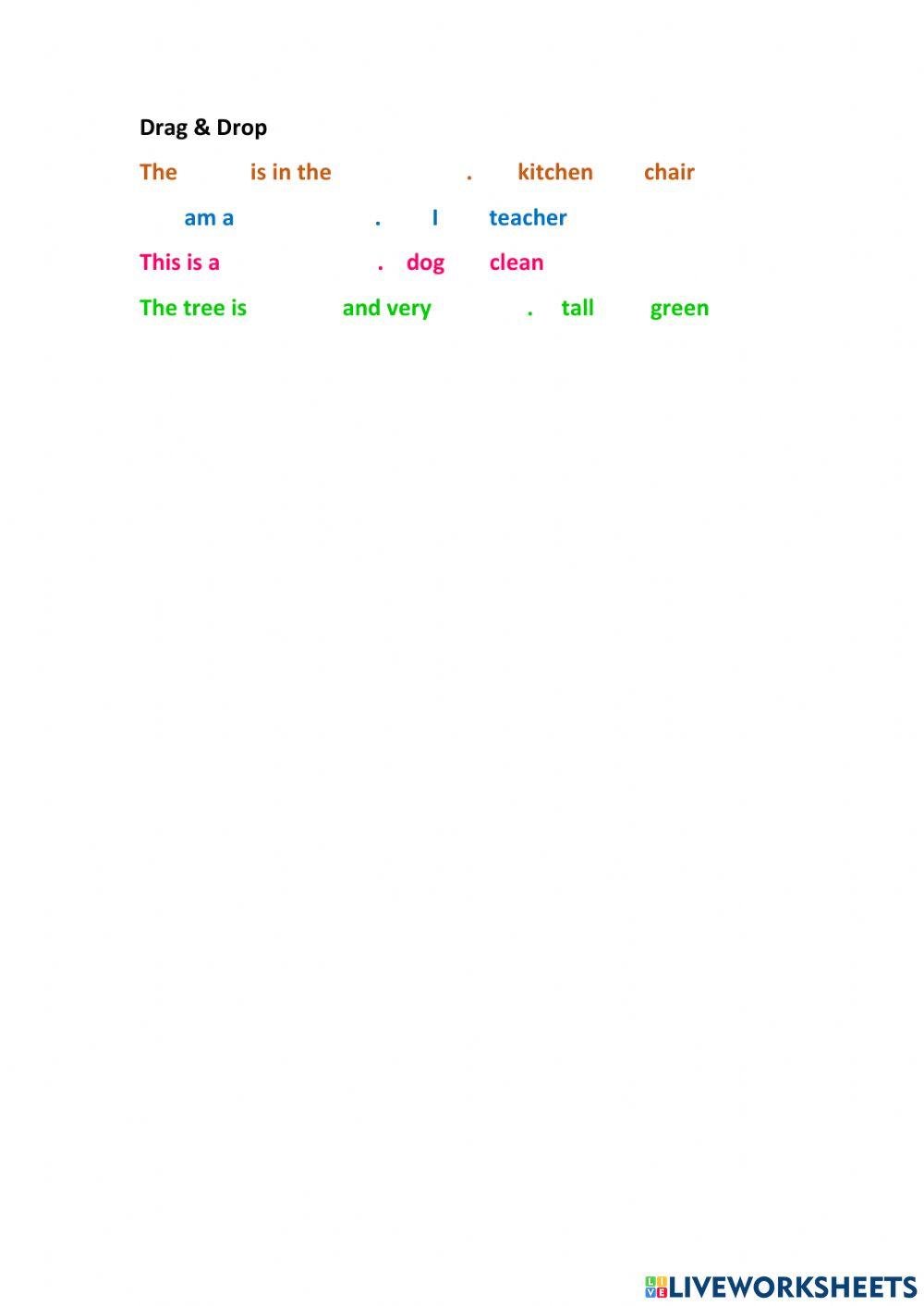 I am- he is- she is- it is online exercise for | Live Worksheets