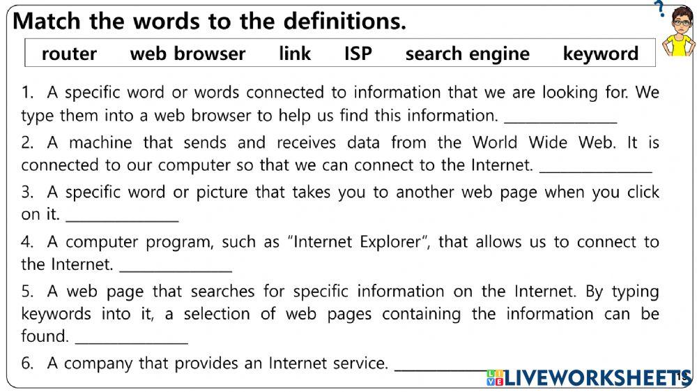 Technology WORKSHEETS (II) 2047554 | Idoia Pérez Martín