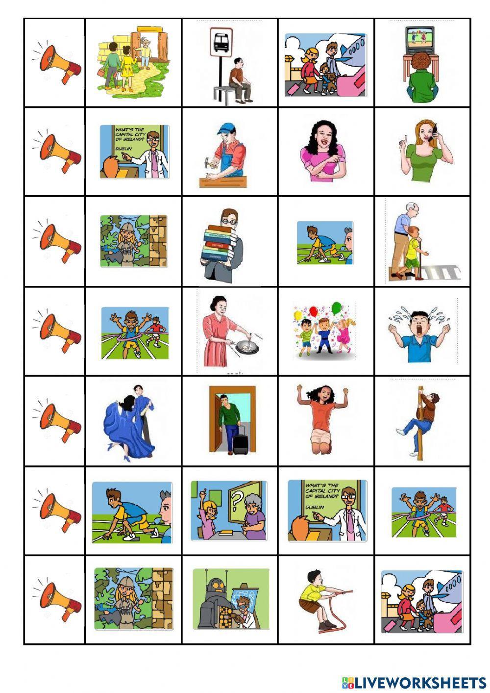 listen and choose mix verbs 2 worksheet | Live Worksheets