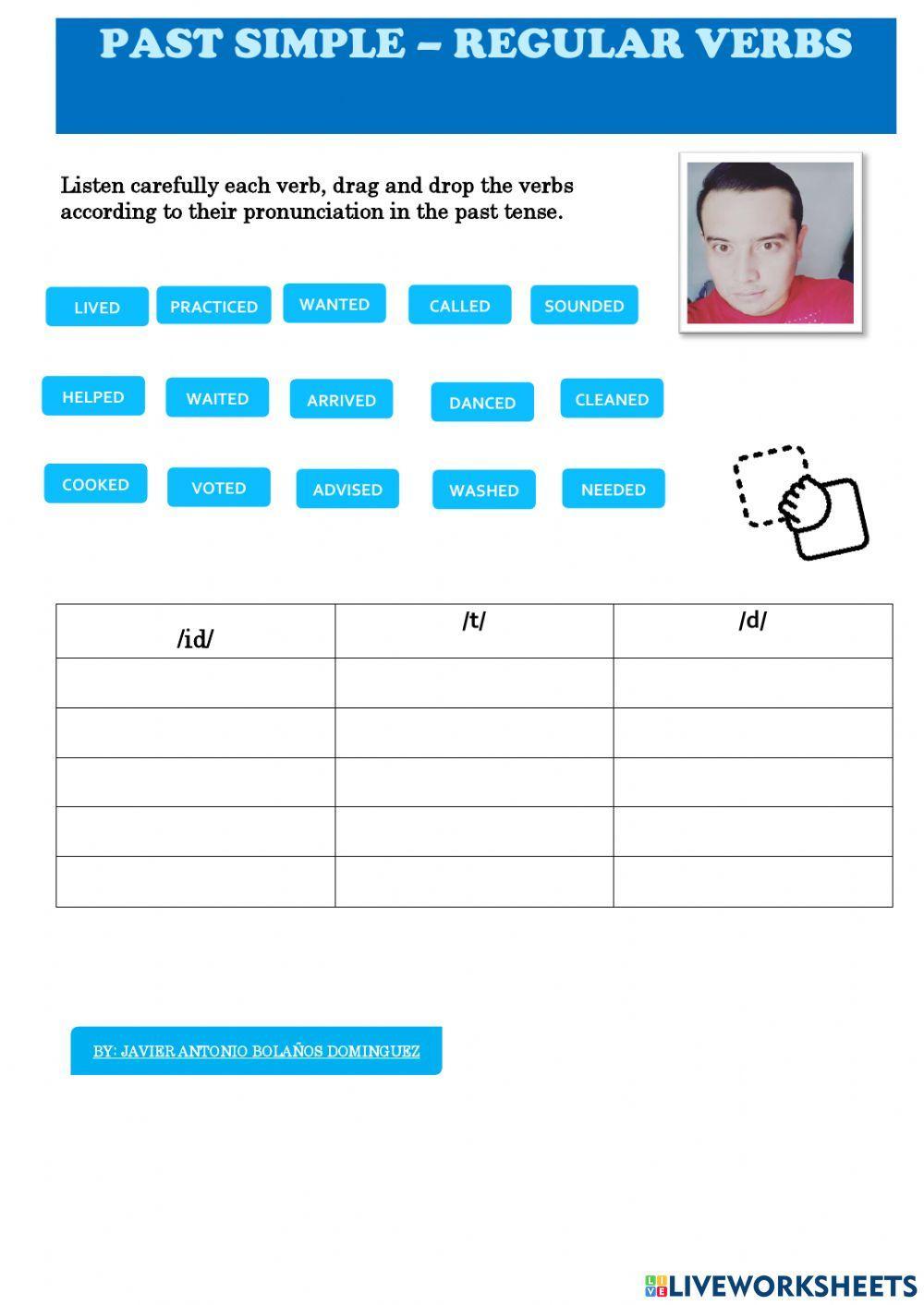Past Simple Regular Verbs Pronunciation Online Exercise For Live