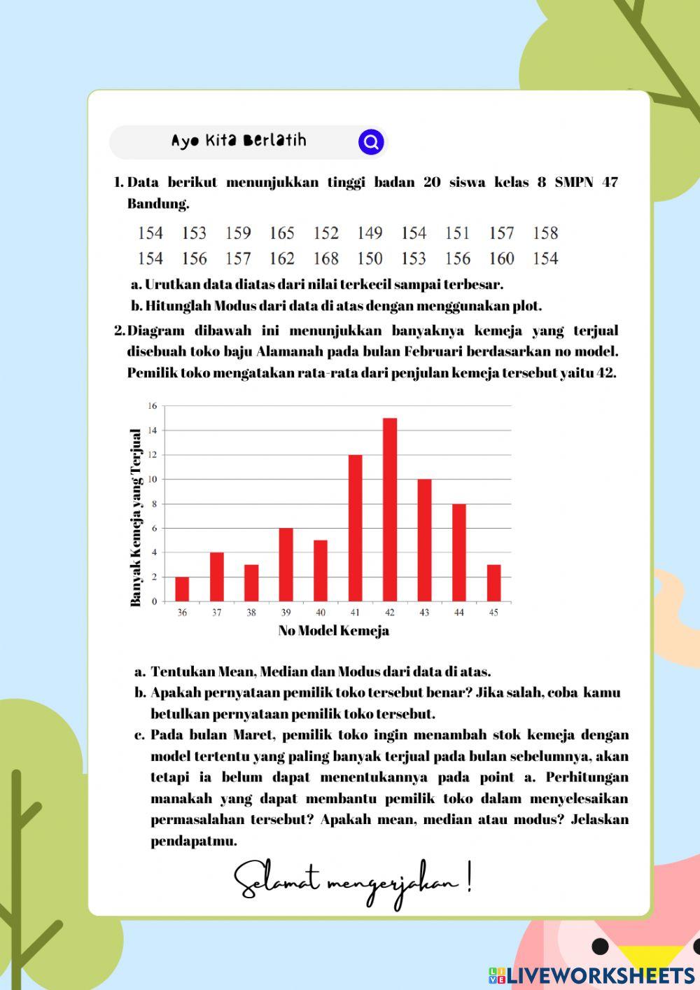 LKS 4 Modus worksheet | Live Worksheets