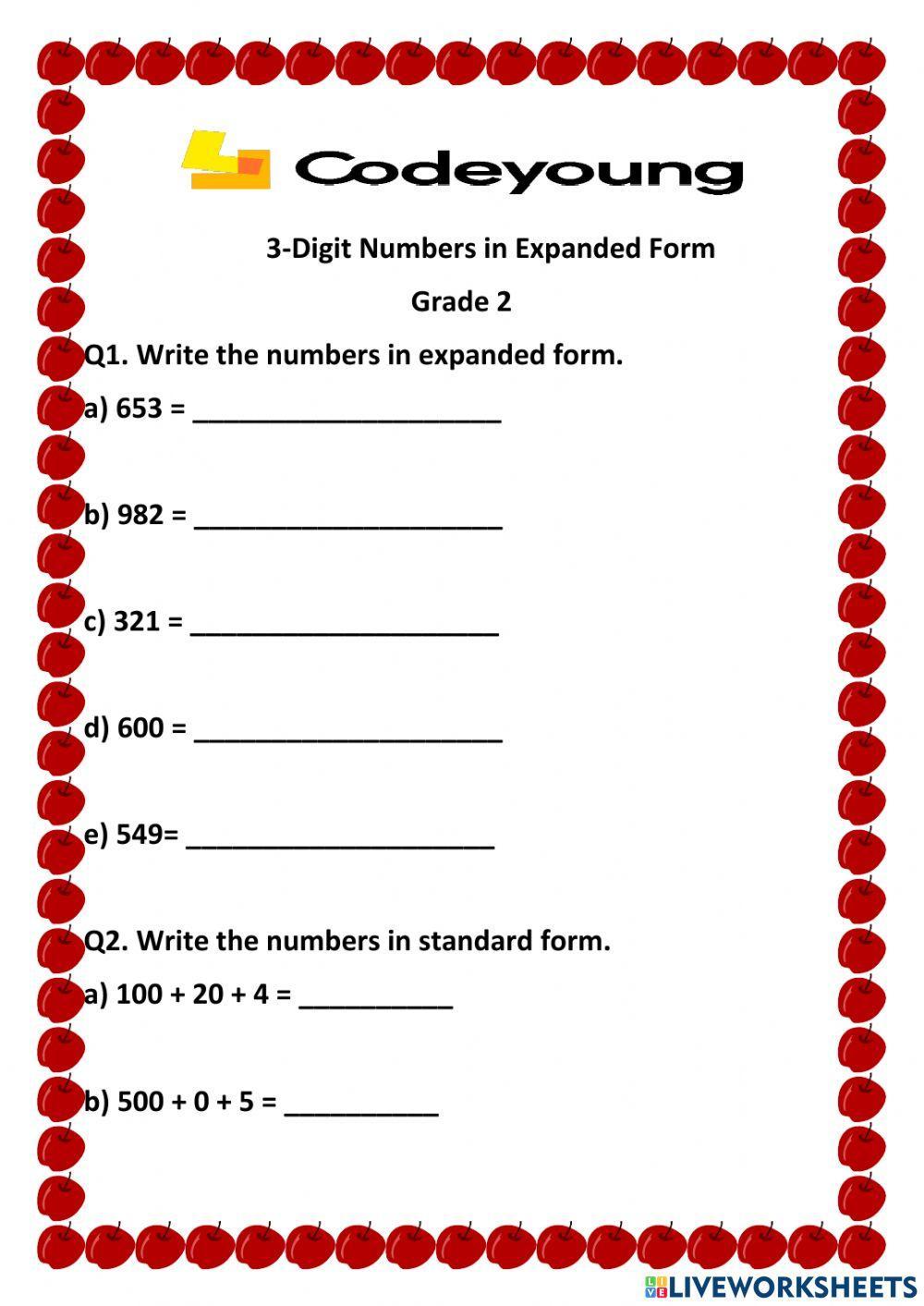 2048162 | Expanded Form And Short Form | Deepshikha
