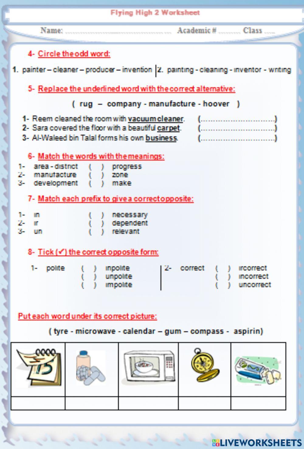 worksheet 3 online exercise for | Live Worksheets
