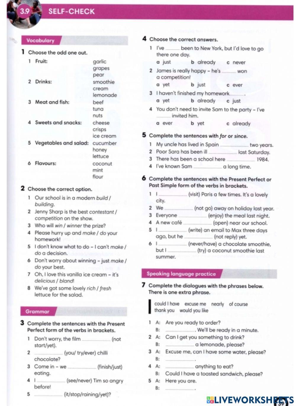 Ww3 revision unit 3 worksheet | Live Worksheets