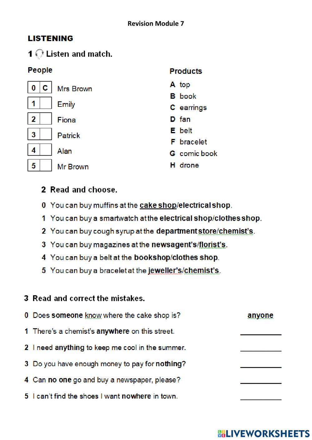 I wonder 5 Modu… | Free Interactive Worksheets | 6877112