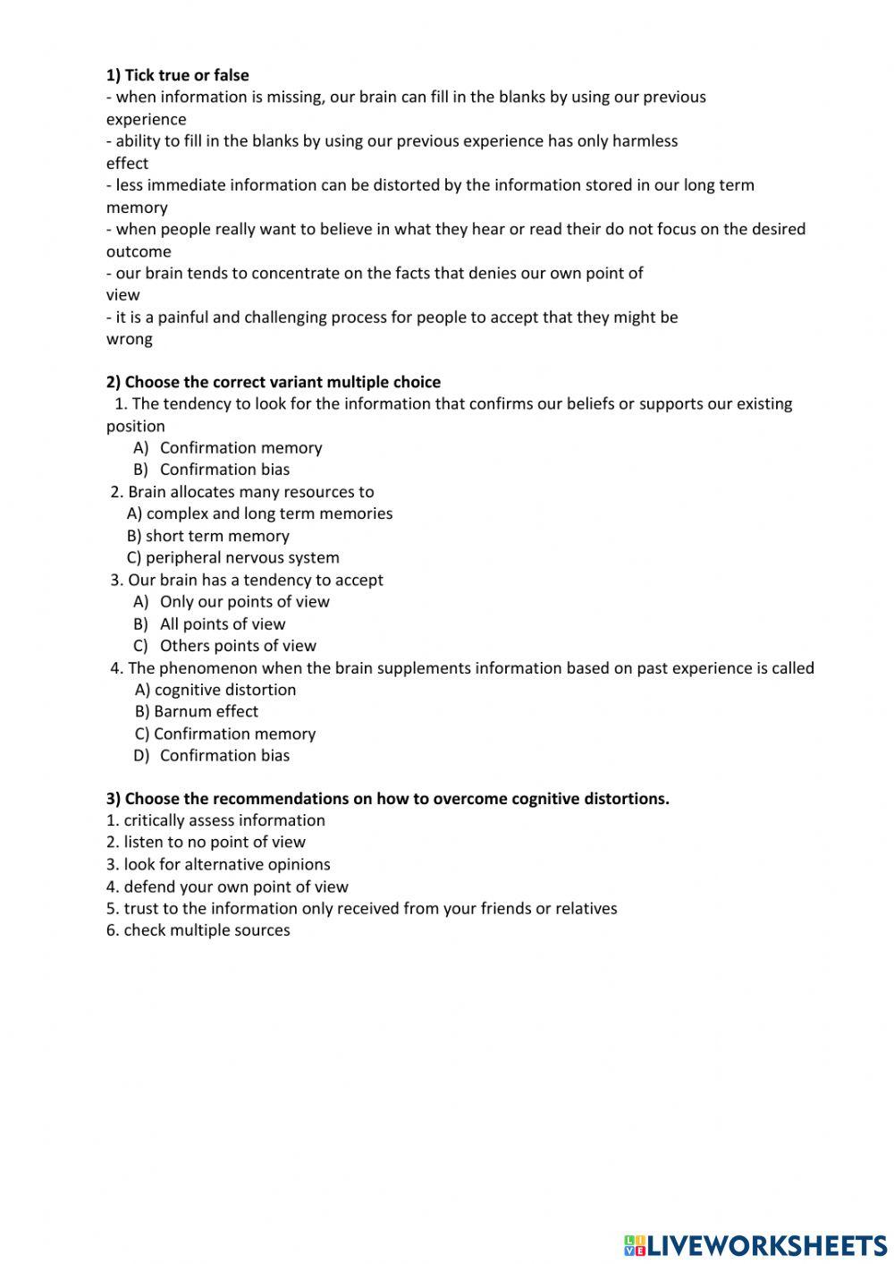 Pdf online exercise: Liveworksheet | Live Worksheets