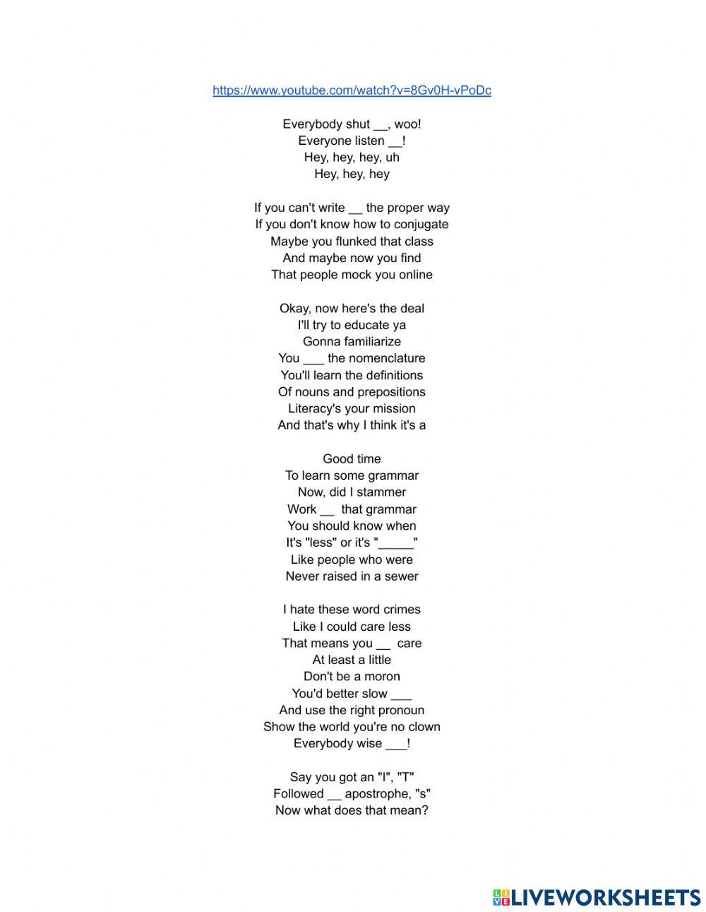 Word Crimes 2048983 | Tylrprkr | Live Worksheets