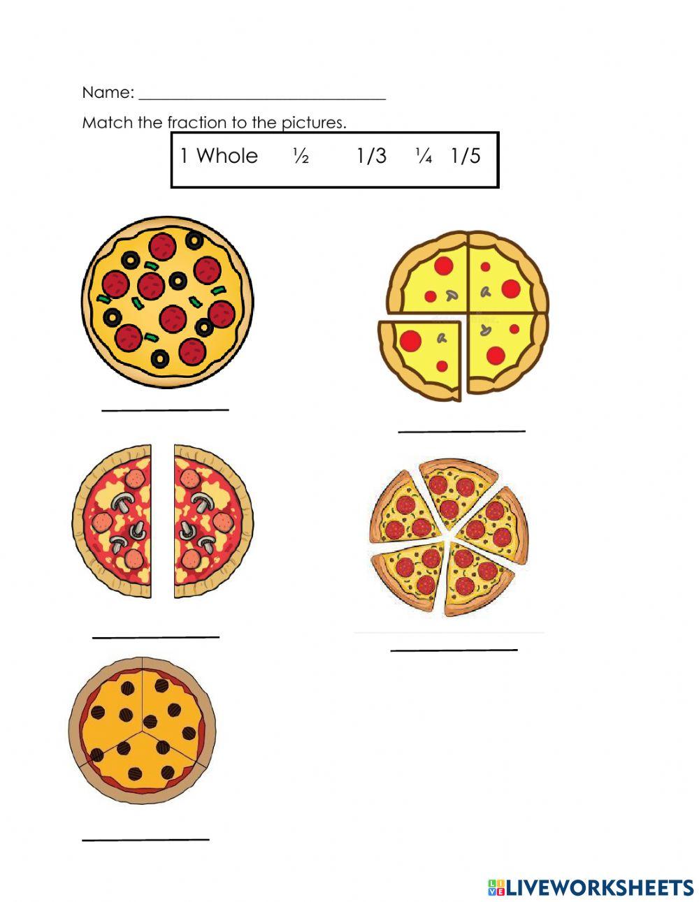 Fractions 2 online worksheet | Live Worksheets