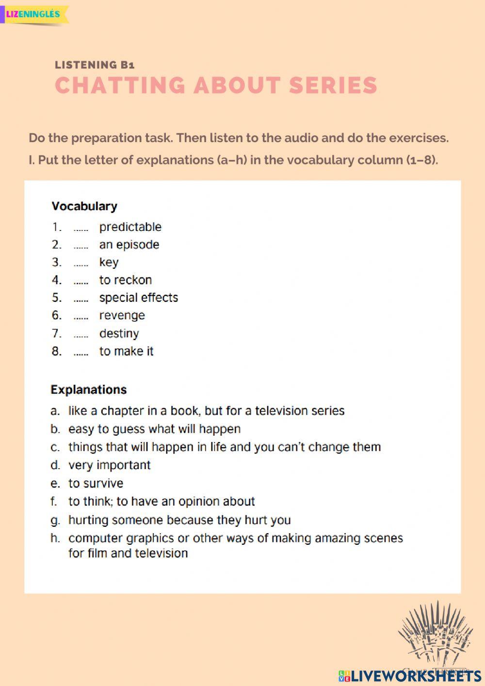 Listening B1 | Free Interactive Worksheets | 2049481