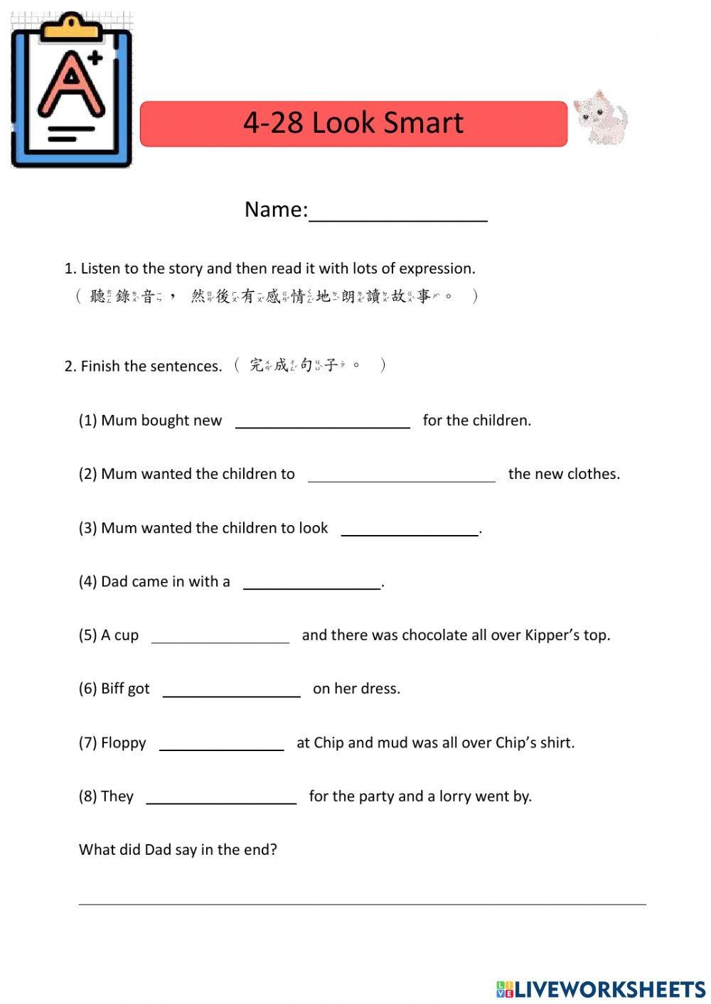4-28 online exercise for | Live Worksheets