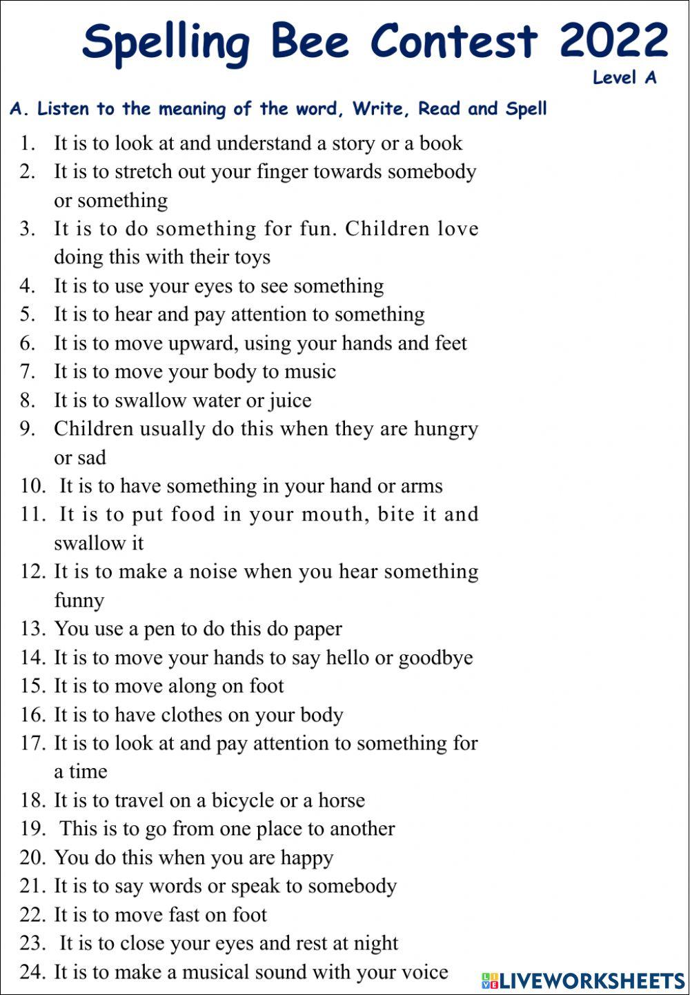 LEVEL A1 2102186 | Vũ Thị Lan Anh | Live Worksheets