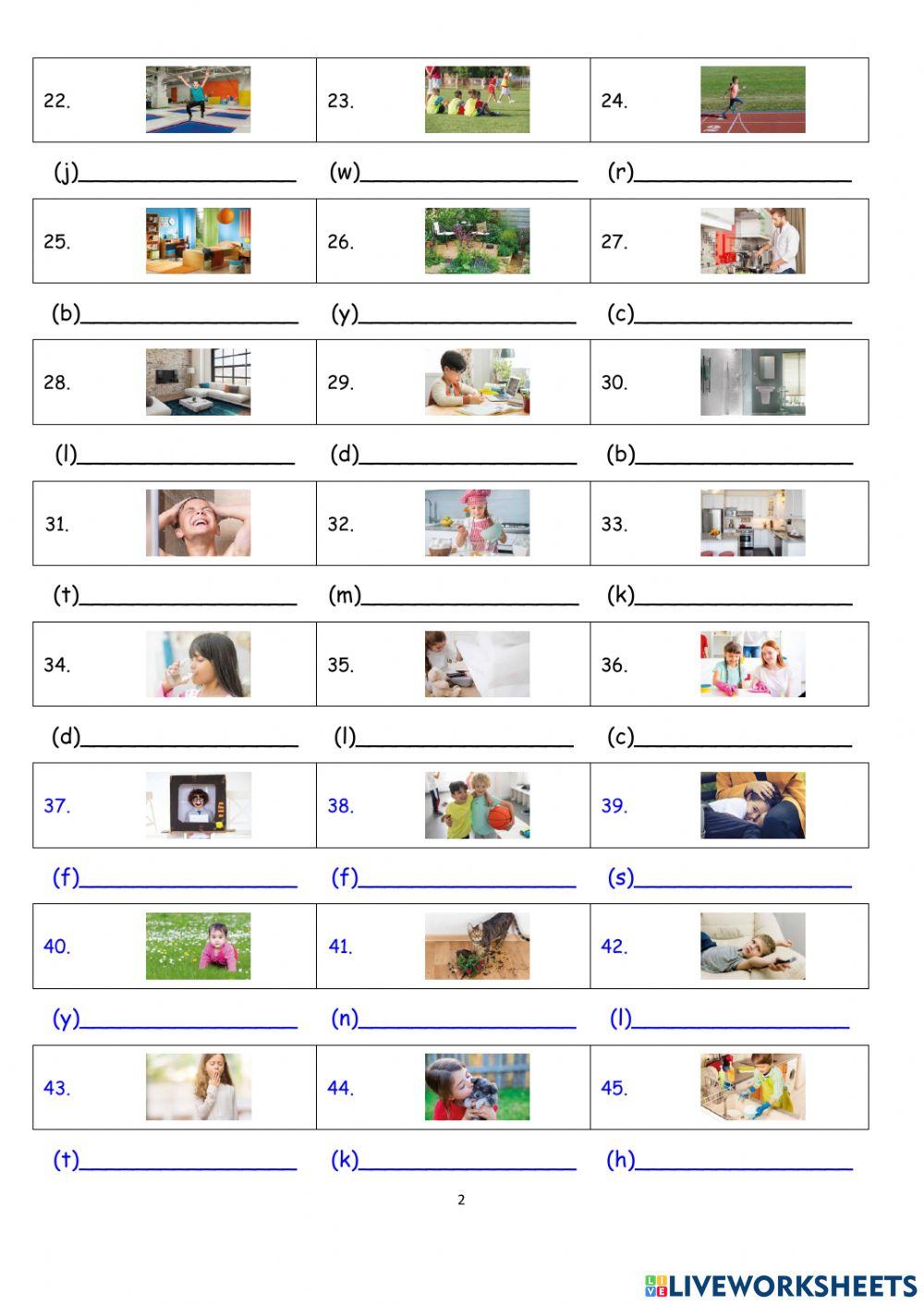 English words worksheet for 2 | Live Worksheets