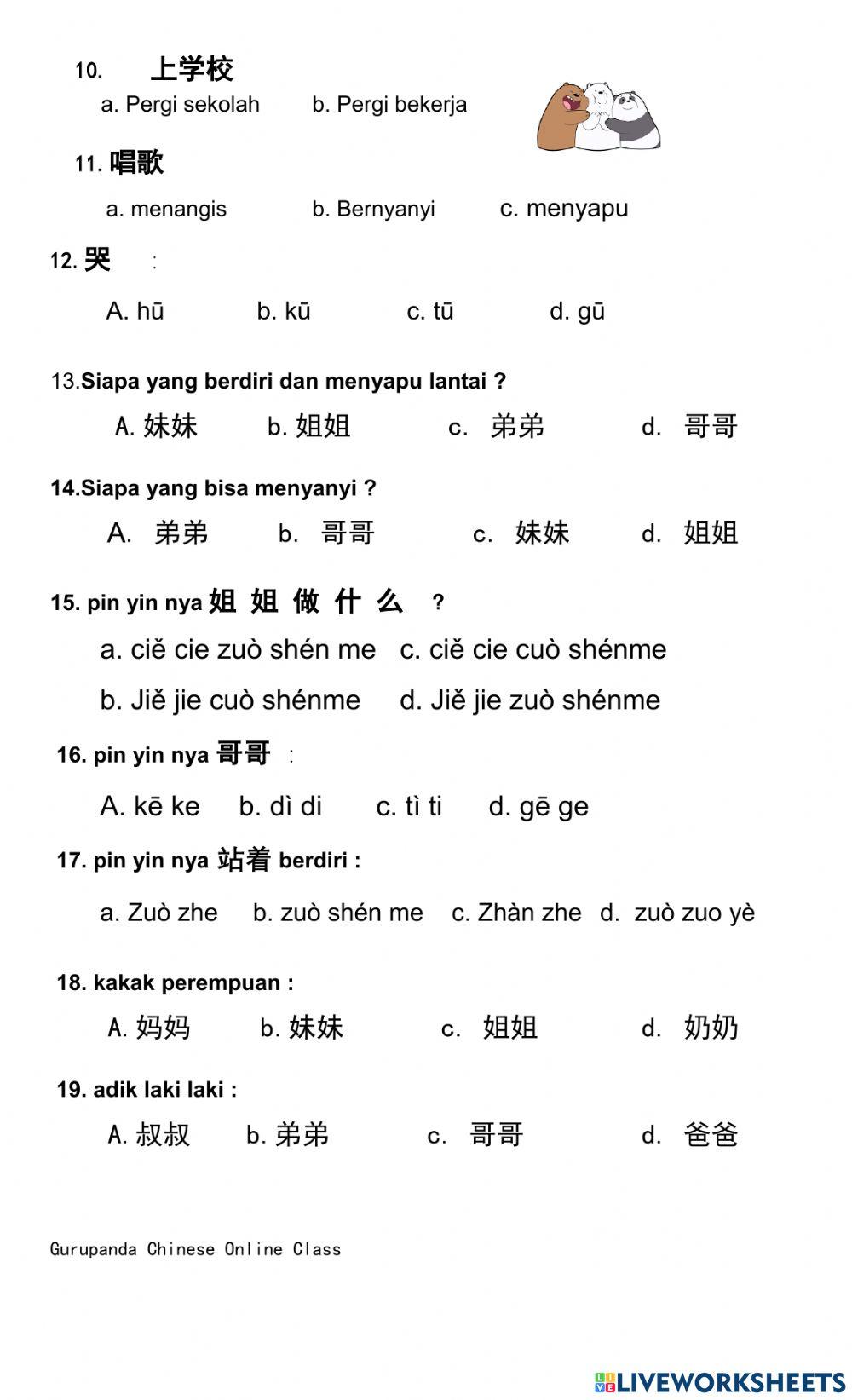 Latihan UAS Grade 2 smstr 2 online exercise for grade 2 | Live Worksheets