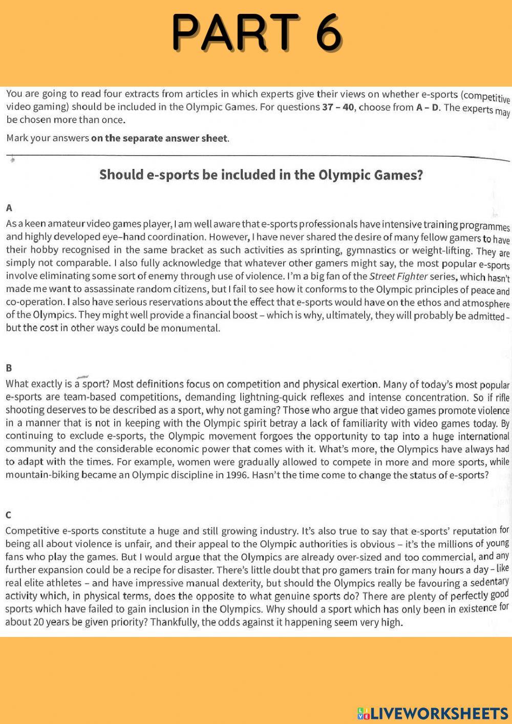 Gustavo Ruiz | CAE Reading Final Exam June 2022 part 1