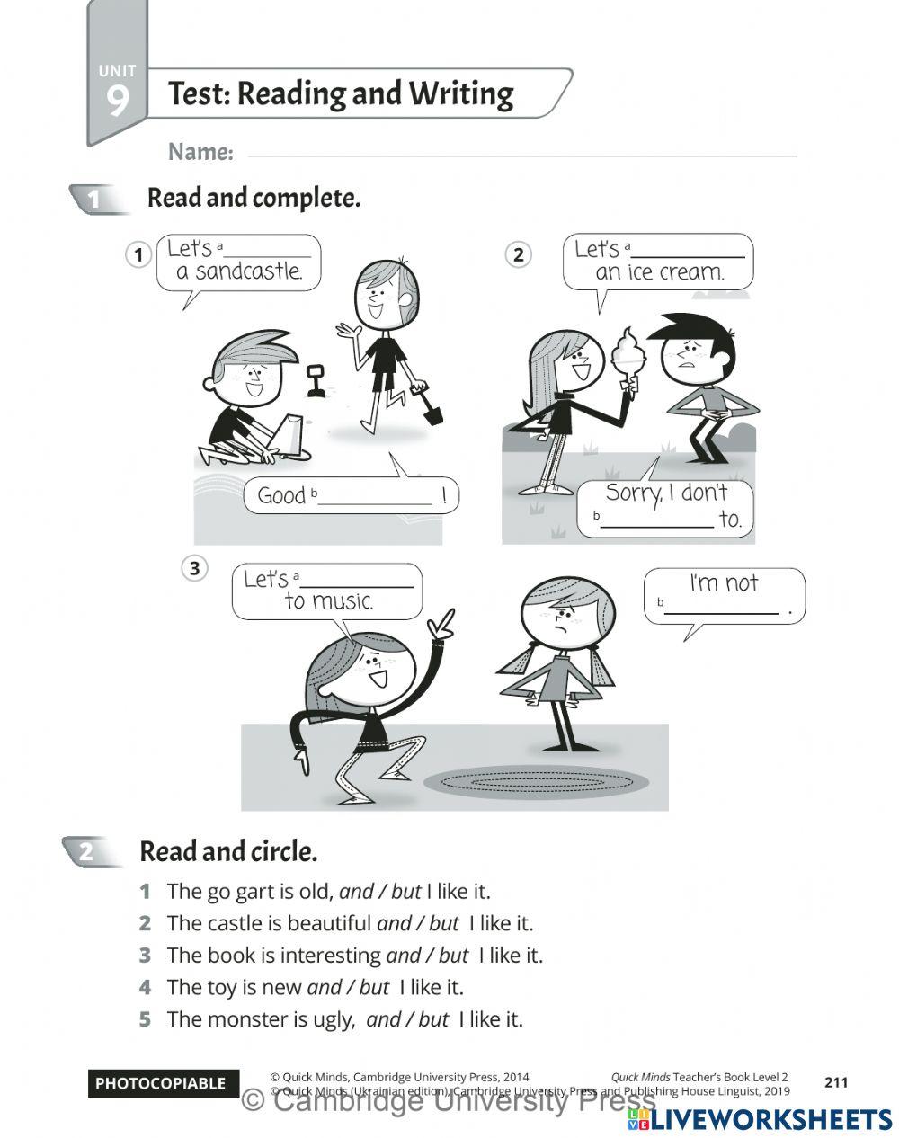 6877718 | Quick minds 2 Unit 9 | Tishchenko Iryna