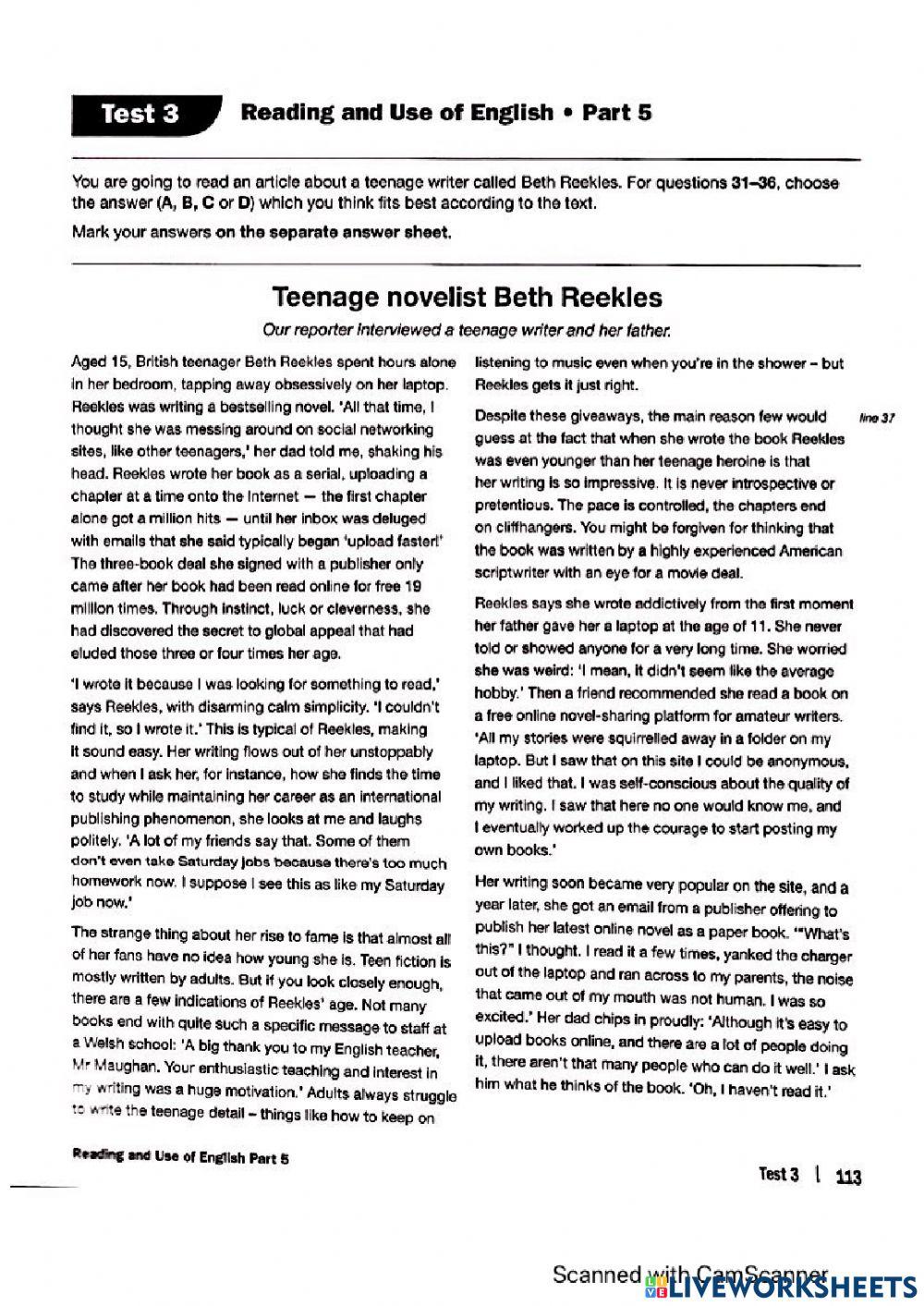 Fce Reading Part 1 Worksheet - vrogue.co Fce Reading Part 1 Worksheet - vrogue.co