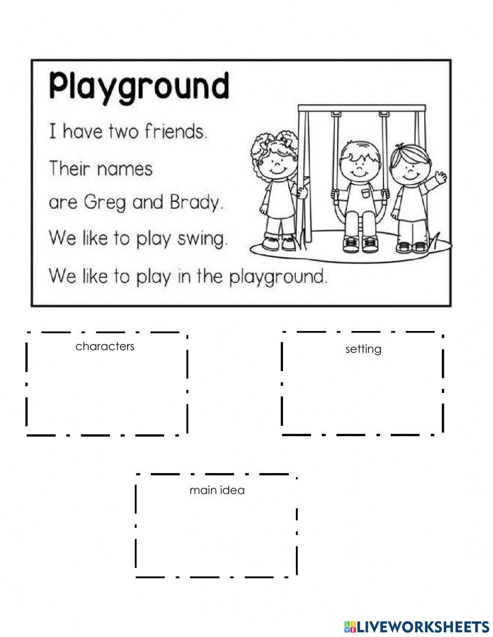 Playground | Free Interactive Worksheets | 2051585
