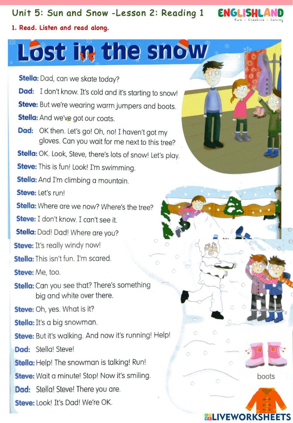 U5 L3 Reading 1 | Free Interactive Worksheets | 2051638