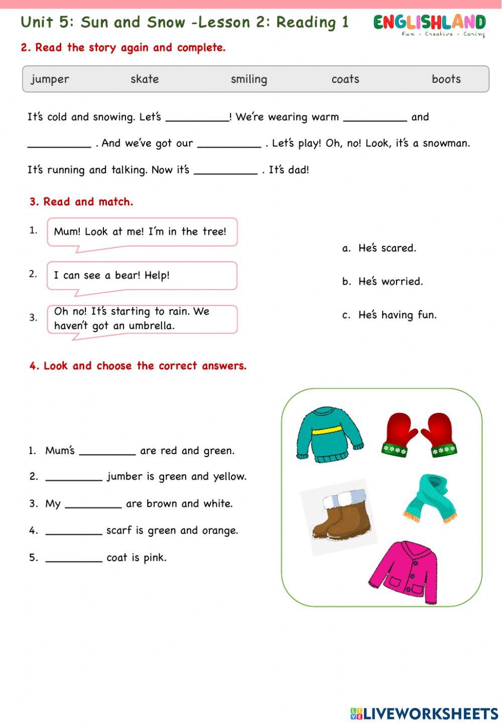 U5 L3 Reading 1 | Free Interactive Worksheets | 2051638