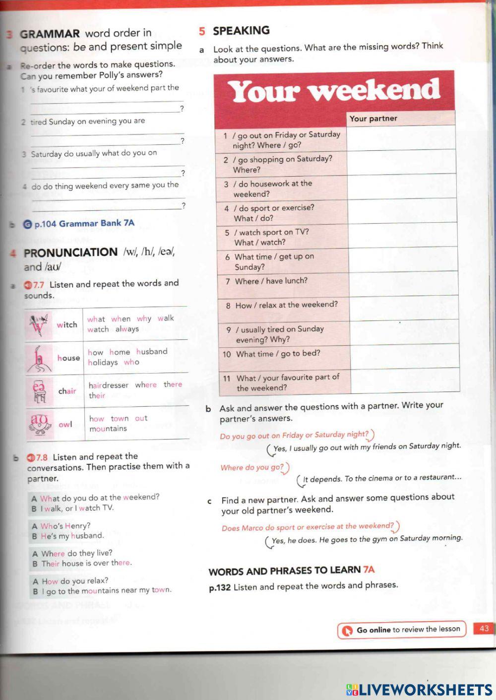 7A - Have a nic… | Free Interactive Worksheets | 6877953