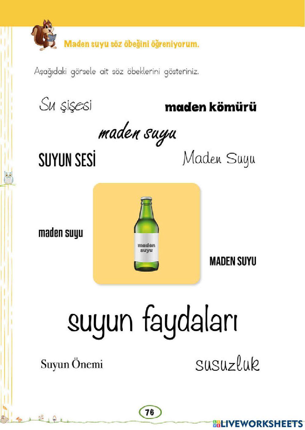 Maden suyu interactive worksheet | Live Worksheets