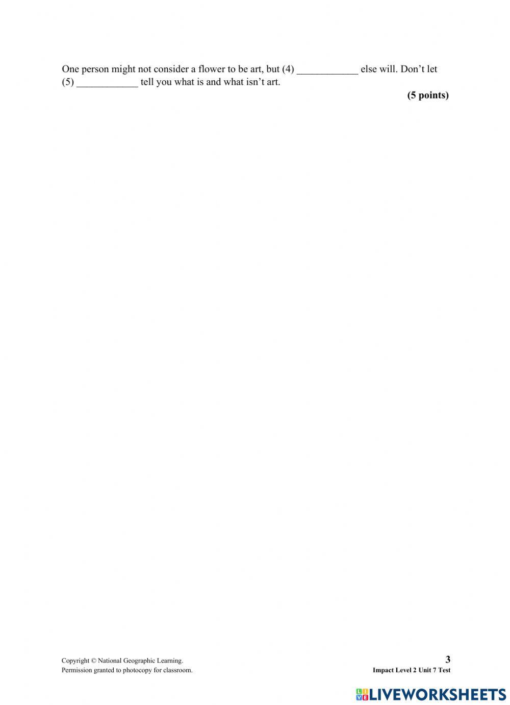 CHECKPOINT Unit… | Free Interactive Worksheets | 6878196