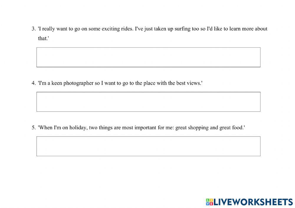 travel guide online exercise for | Live Worksheets