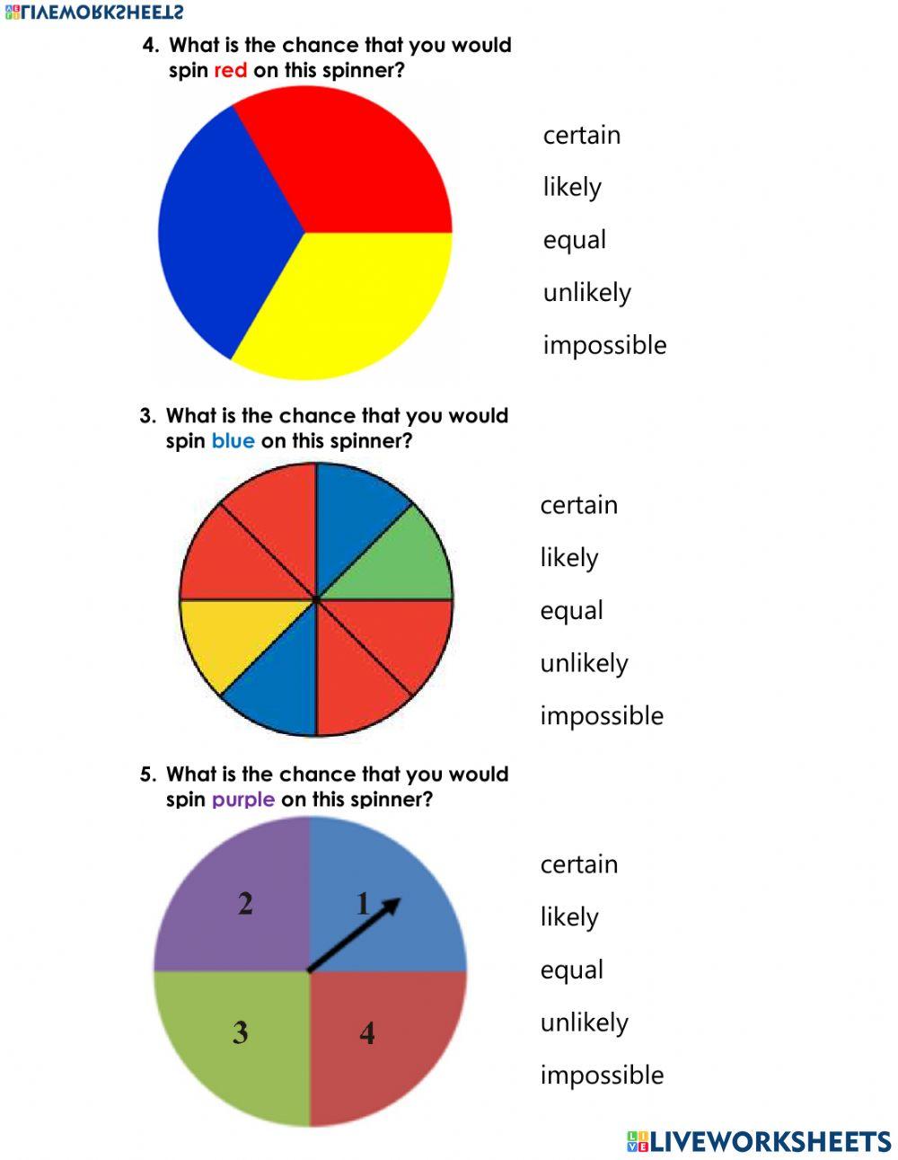 probability spinner tes