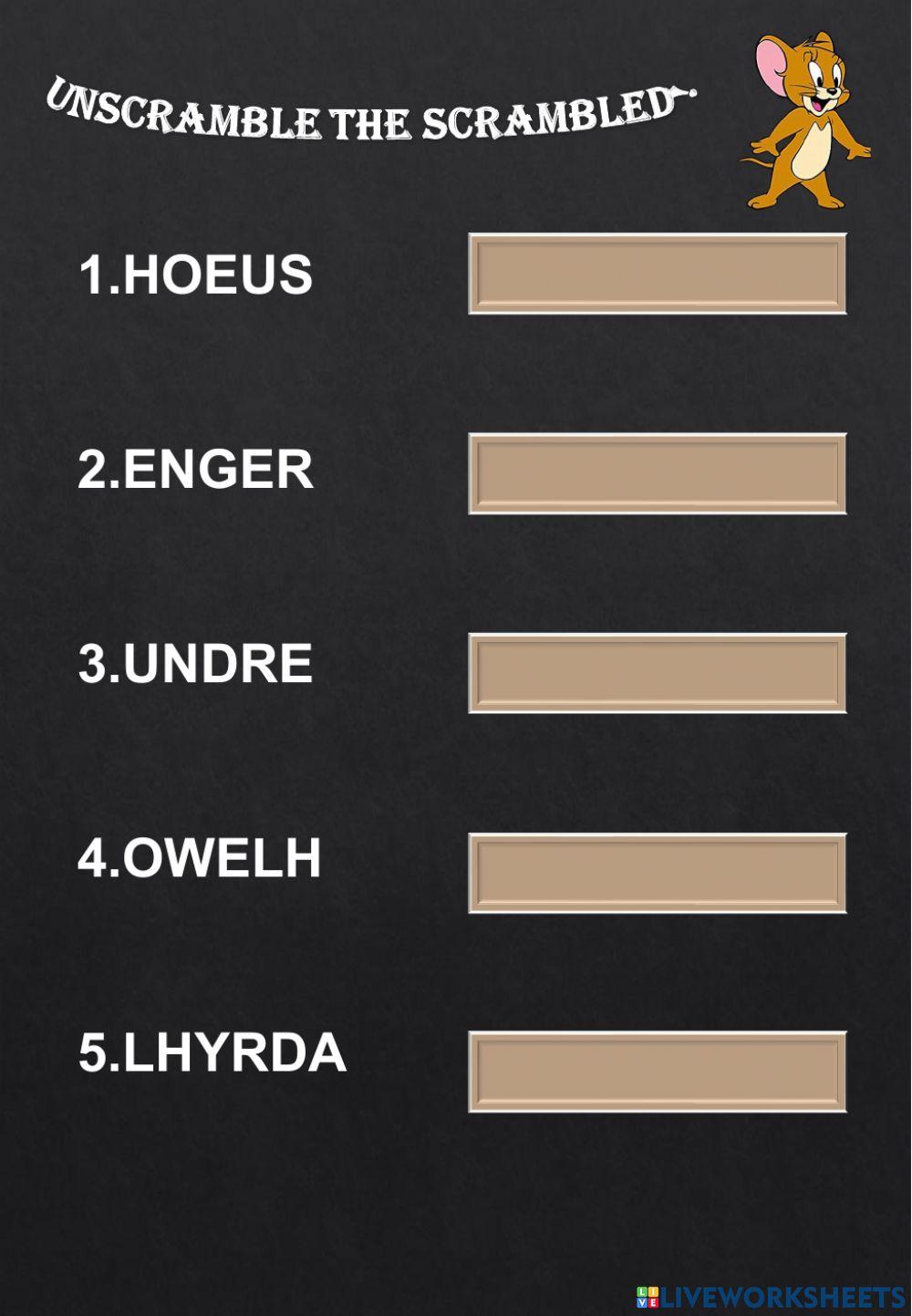 A Happy Child Jumbled Letters worksheet | Live Worksheets