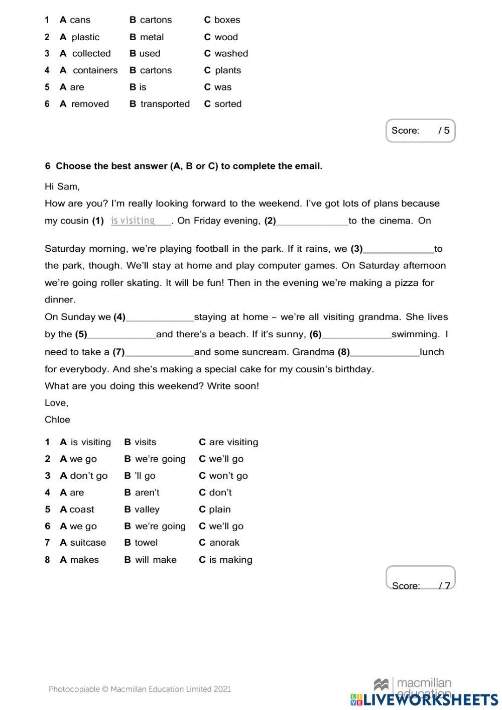 Reading comp exam 5th grade third period online exercise for | Live ...