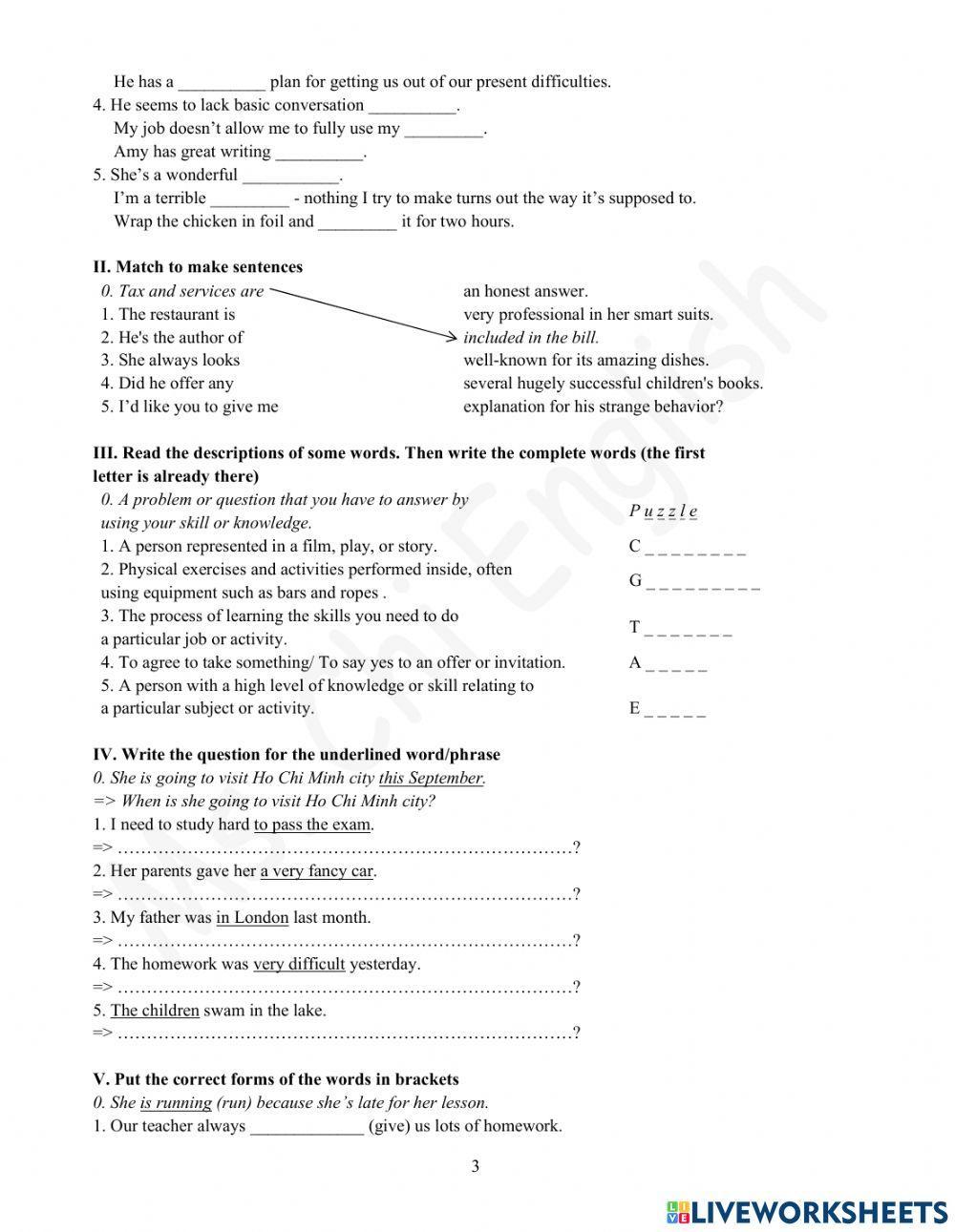 Foreign-Teacher… | Free Interactive Worksheets | 2054190