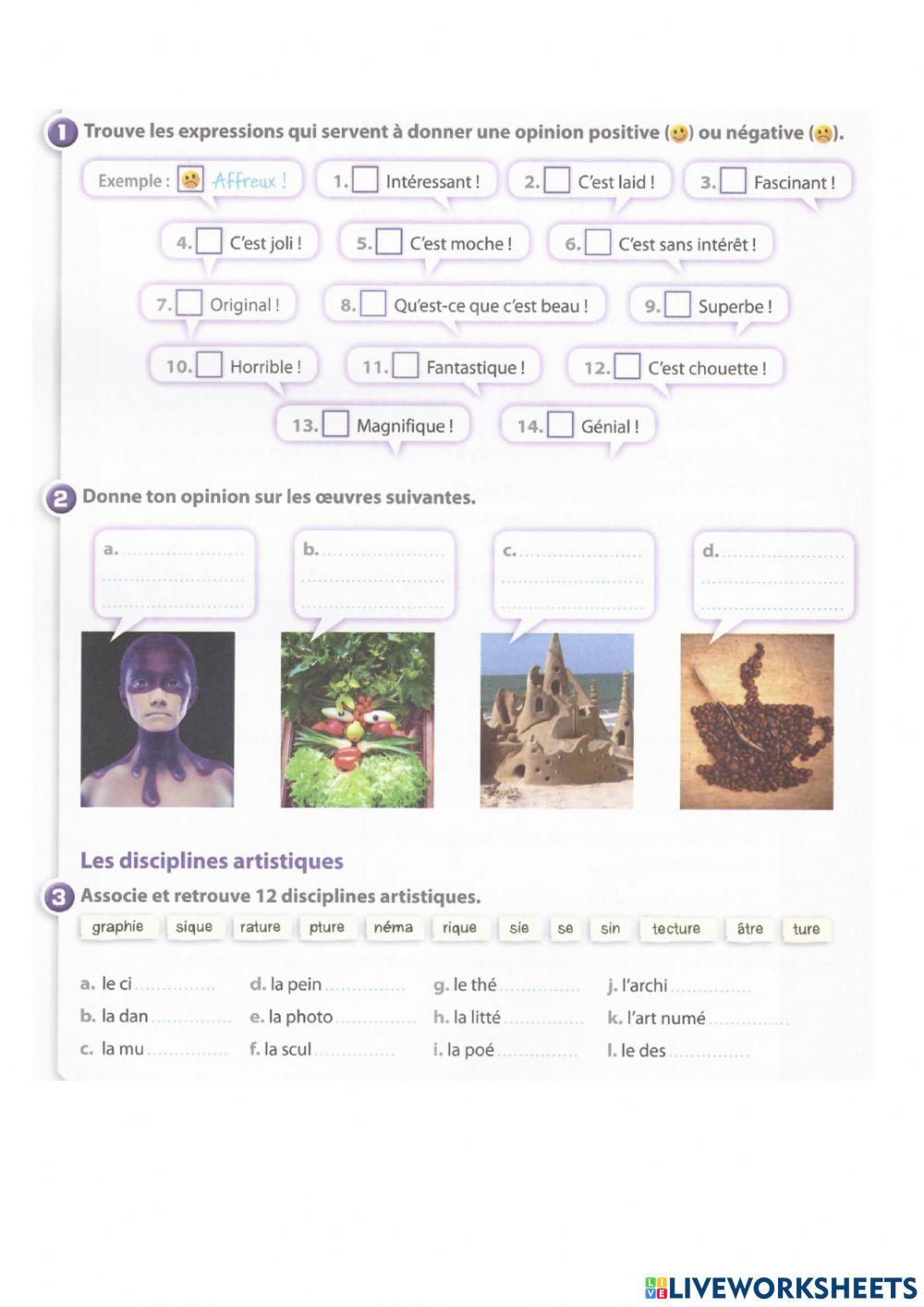 Module 3 devoir 1 worksheet | Live Worksheets