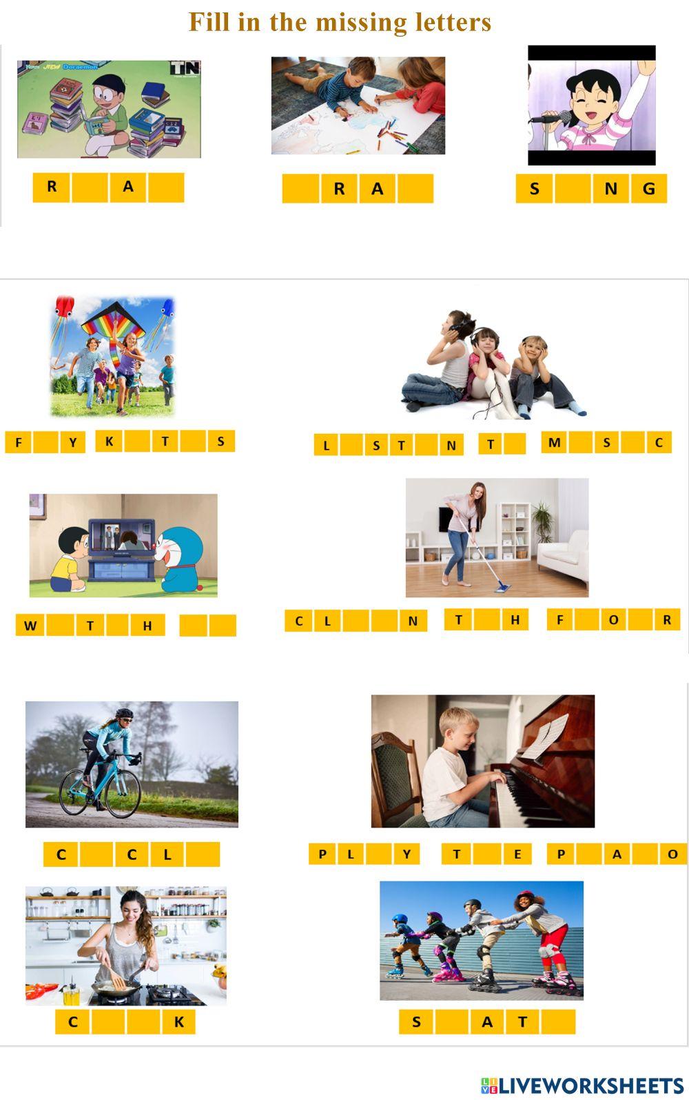 U19 e3 worksheet | Live Worksheets