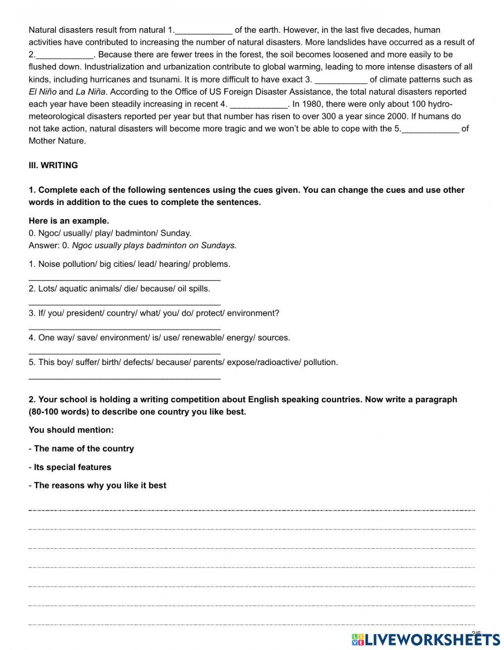 Revision-Grade 8-U7,8,9 worksheet | Live Worksheets