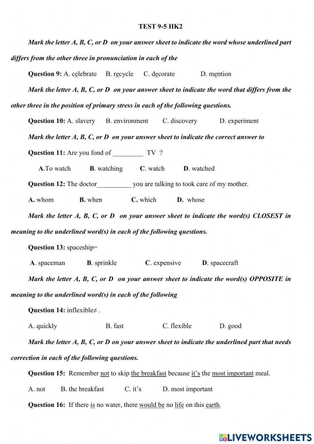 5-ct9 hk2 21-22 worksheet | Live Worksheets