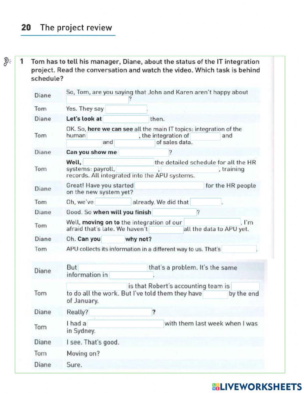 Bài tập về nhà 2.20 worksheet | Live Worksheets