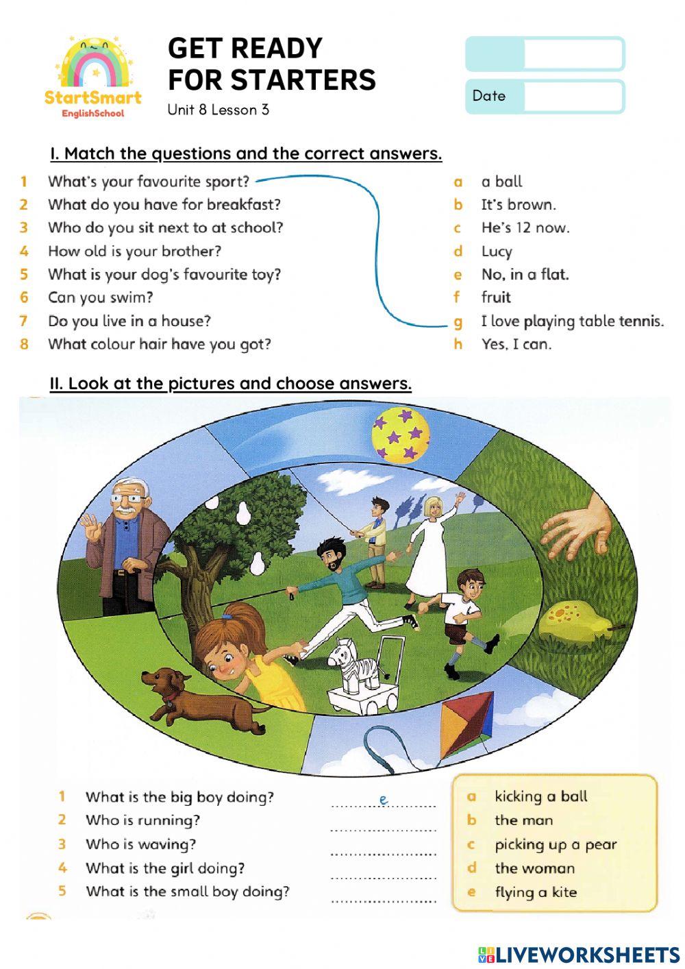 GRF Starters U8 L3 online exercise for | Live Worksheets