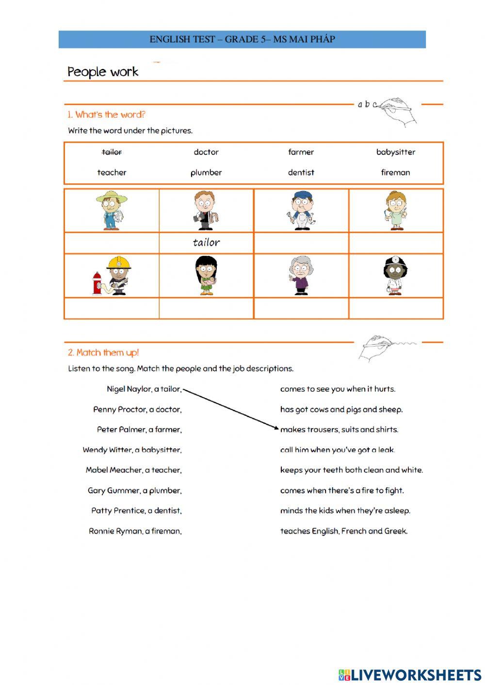 People work online exercise for | Live Worksheets