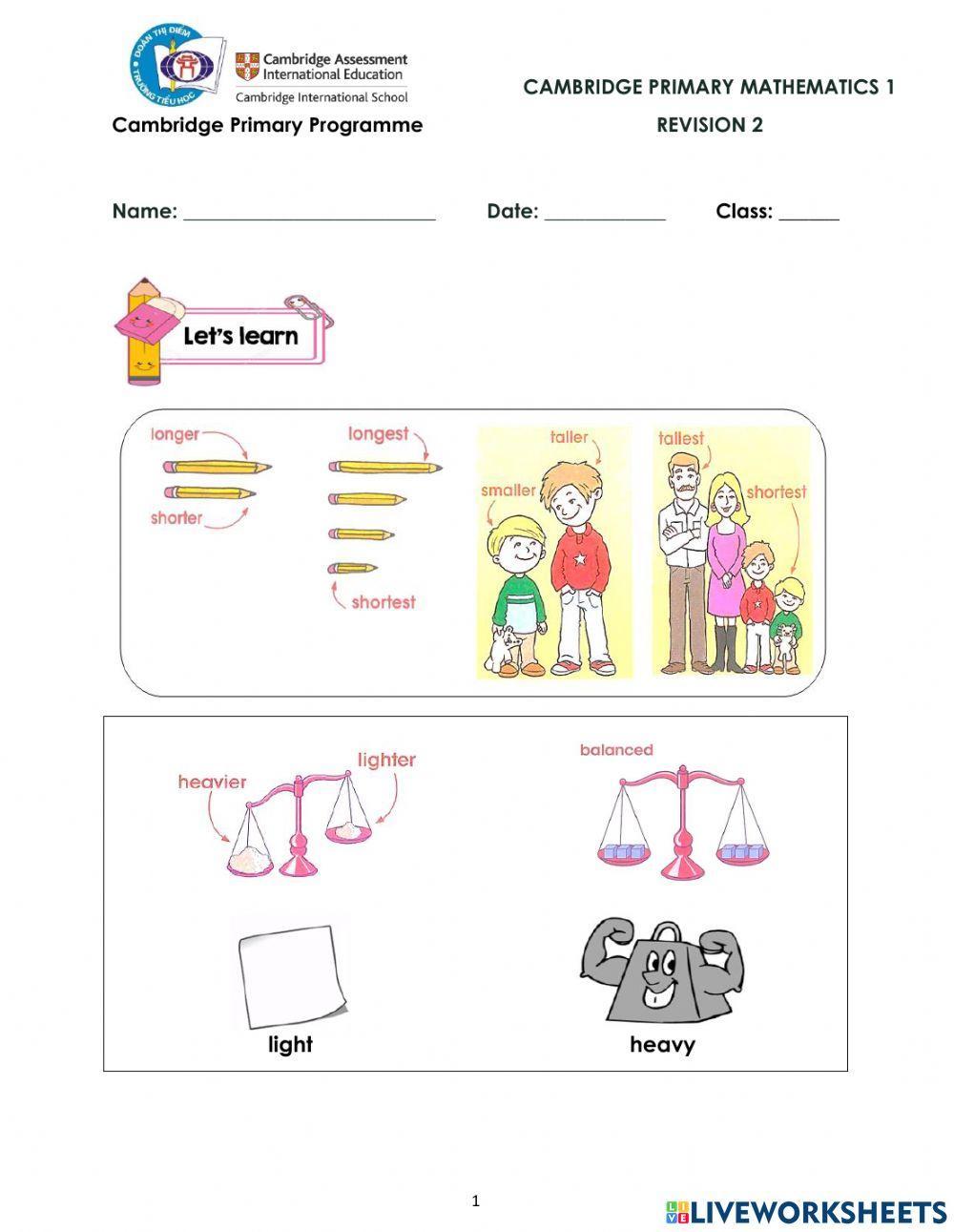 CPM1-Revision 2 interactive worksheet | Live Worksheets