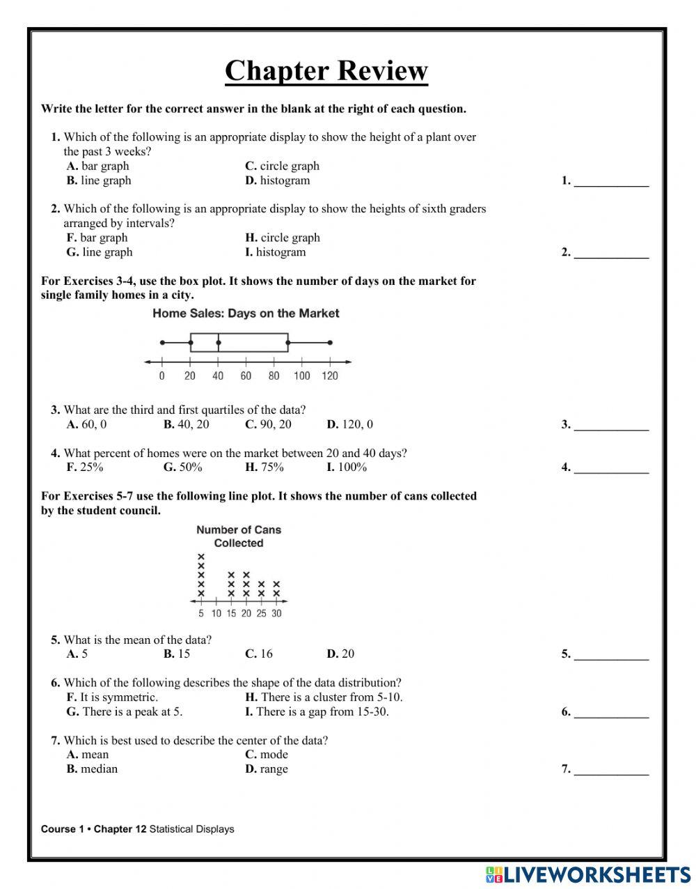 Chapter 12 Review 2369190 | Ahmedabuelsouod | Live