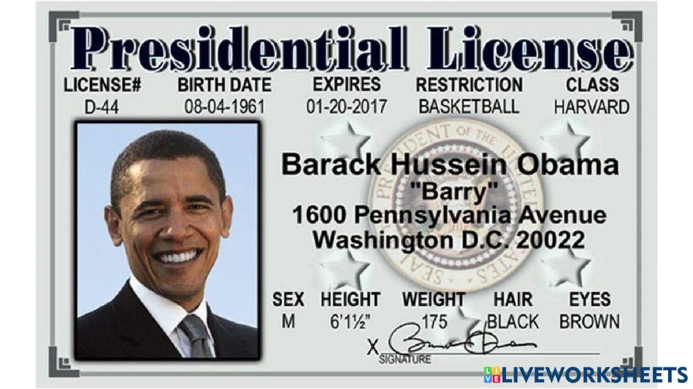 Barack Obama ID… | Free Interactive Worksheets | 2055781