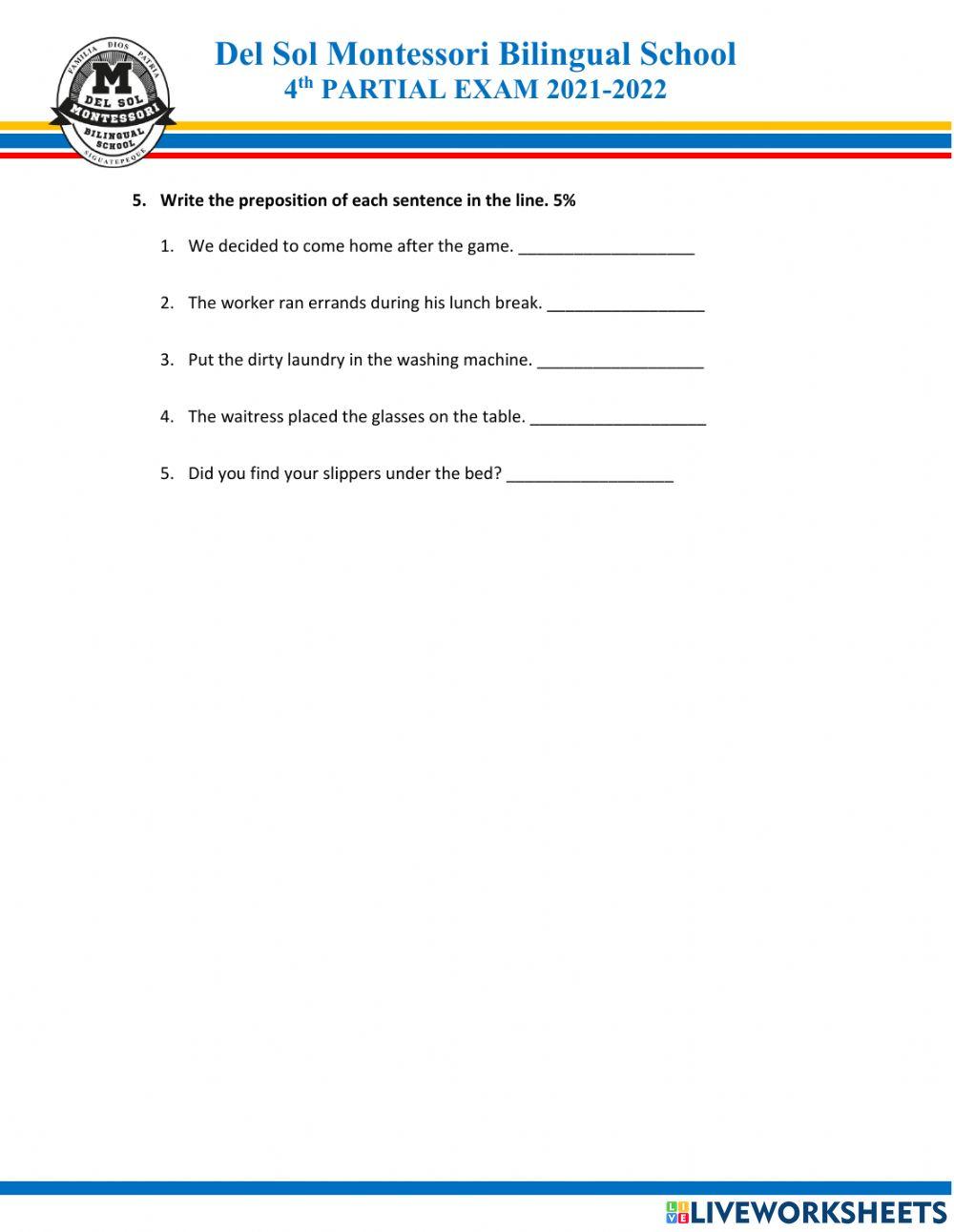 Language and Grammar 4th Grade worksheet | Live Worksheets