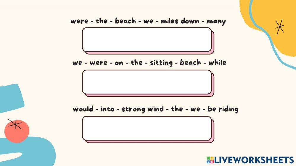 Arrange word exercise for 8 | Live Worksheets