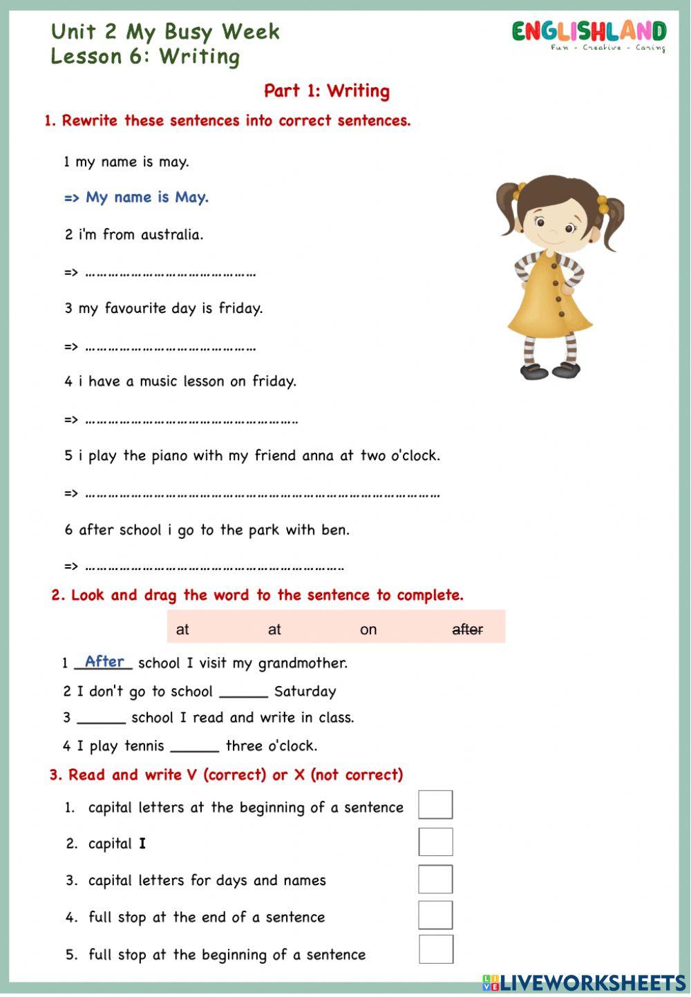 U2 Lesson 6 worksheet | Live Worksheets