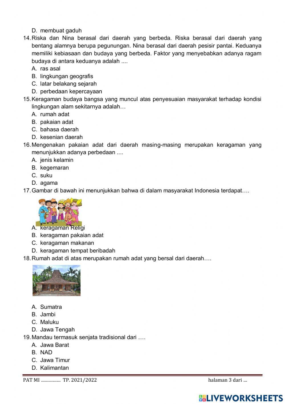 Pkn online exercise for 5 | Live Worksheets