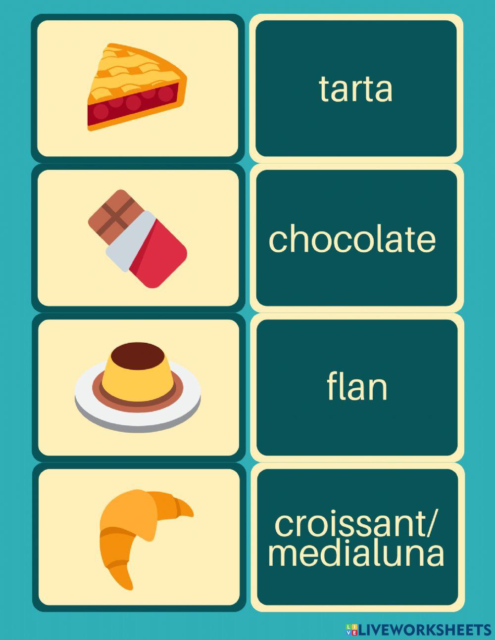 Une comida worksheet | Live Worksheets