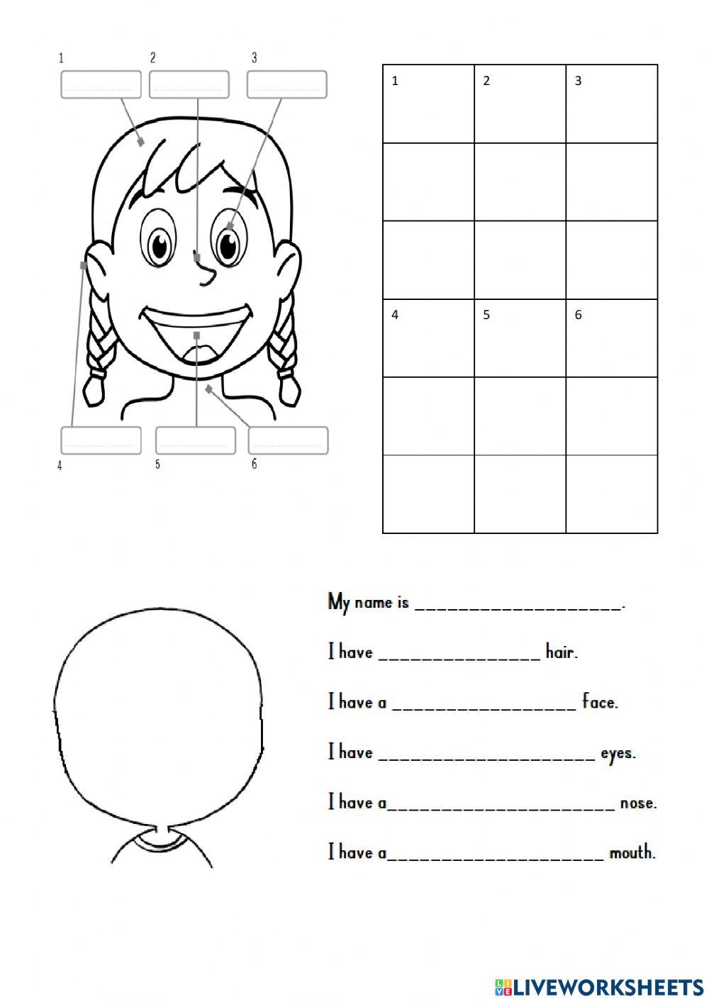 Face exercise for 2 | Live Worksheets