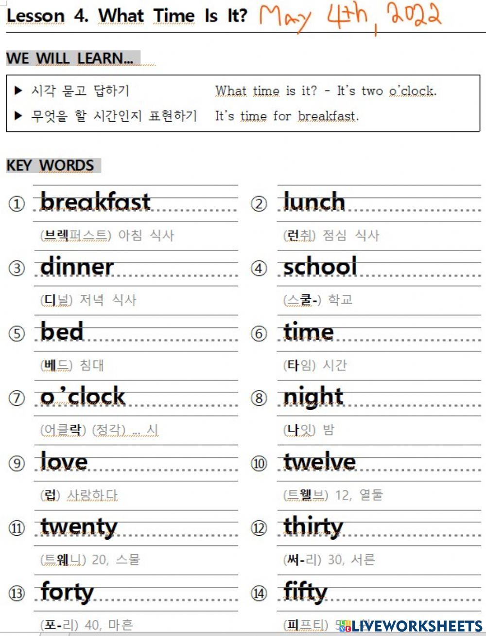 L4 online exercise for | Live Worksheets