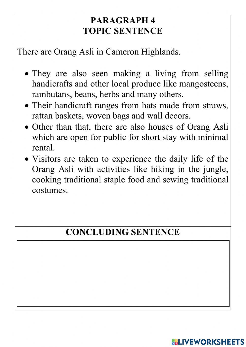 A TRIP TO CAMERON HIGHLANDS worksheet | Live Worksheets